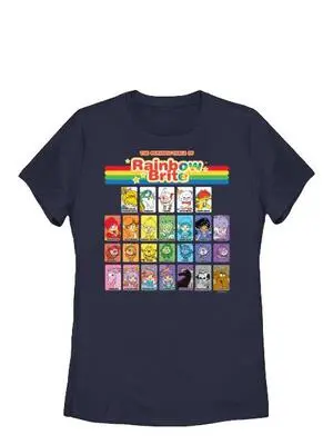 RAINBOW BRITE Table Of Characters Graphic T-shirt - Navy Blue