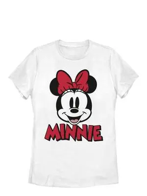 MICKEY & FRIENDS Retro Minnie Mouse Graphic T-shirt - White