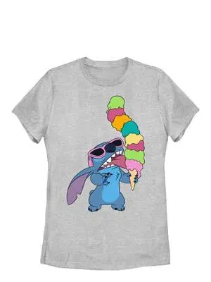 LILO & STITCH Ice Cream Graphic T-shirt - Athletic Heather