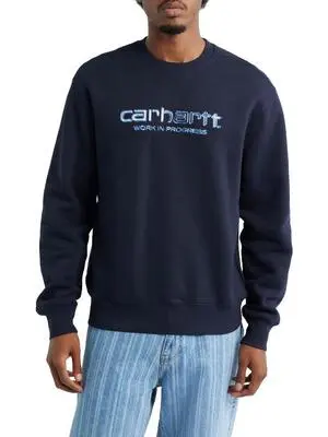 Carhartt Work In Progress Solar Chrome Graphic Sweatshirt - Dark Navy