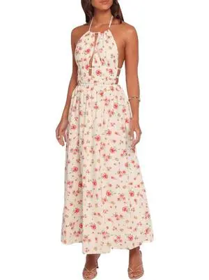 PETAL & PUP Floral Maxi Halter Sundress - Pink Floral