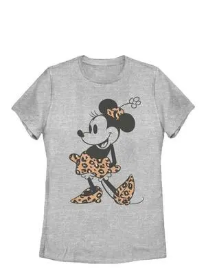 MINNIE MOUSE Leopard Graphic T-shirt - Athletic Heather
