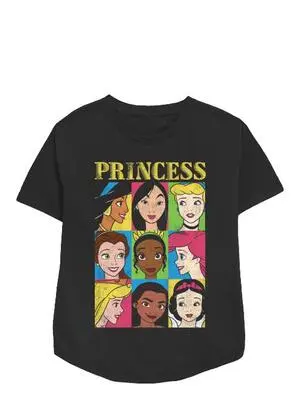 Disney Princess Distressed Graphic T-shirt - Black