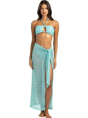 BEACH BUNNY Camden Wrap Top Frozen