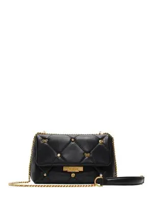 Ted Baker London Ginette Quilted Leather Convertible Crossbody Bag - Black