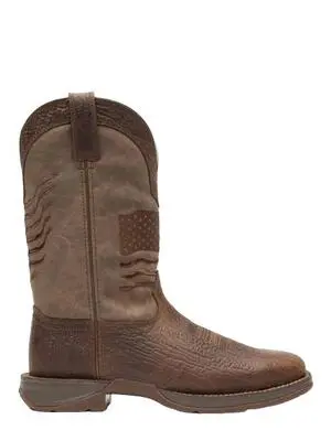 Durango Western Boots With Flag Embroidery - Acorn