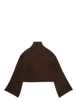 Deluc Chuck Crop Funnel Neck Sweater - Cacao