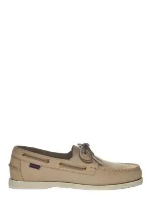 SEBAGO Sebago Docksides Portland Nubuck Boat Shoes Beige Camel