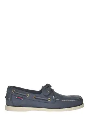 SEBAGO Sebago Docksides Portland Nubuck Boat Shoes Blue Universe