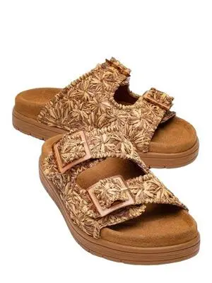 FOREVER & ALWAYS SHOES Milana Leather Double-Strap Sandal