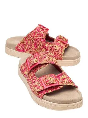 FOREVER & ALWAYS SHOES Milana Leather Double-strap Sandal - Pink Leather