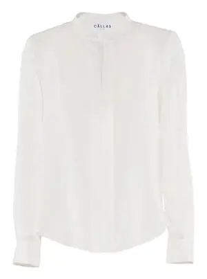 CALLAS MILANO Olympia Long-sleeved Silk Blouse - Ivory