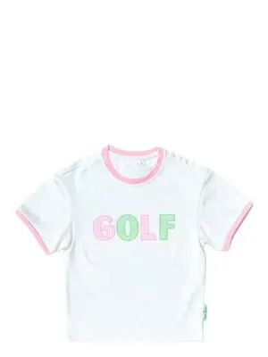 BITS & BOWS Golf T-shirt - White/pink/green