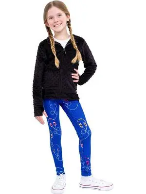 LIMEAPPLE Headphone Printed Leggings - Blue