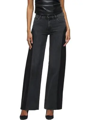Hudson Jeans Lexi Seamed Wide Leg Jean - Double Side