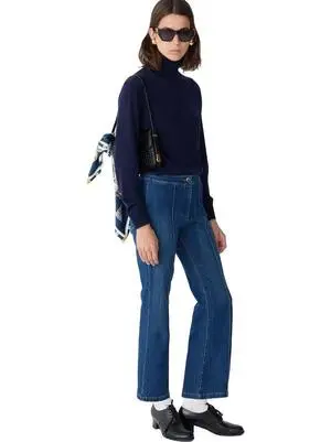 CALLAS MILANO Lola Denim Crop Flare Jean - Navy