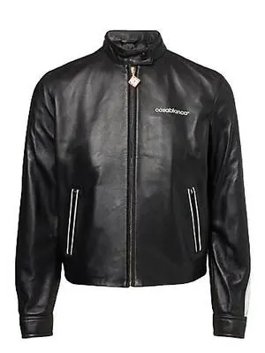 Casablanca Racer Leather Jacket - Black