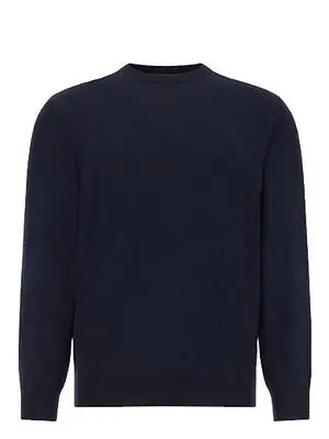 Boggi Milano Regular-fit Merino Wool Jumper - Navy Blue