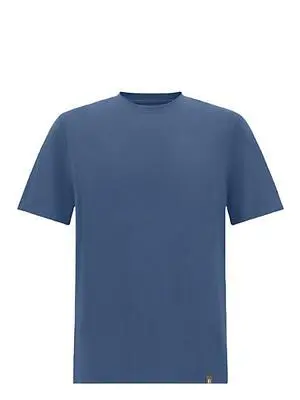 Boggi Milano Short-sleeved Crewneck Stretch-cotton T-shirt - Air-blue