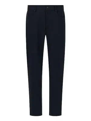Boggi Milano Tapered-leg Stretch-woven Jeans - Navy Blue
