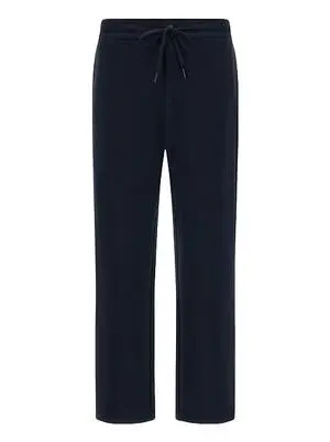 Boggi Milano Elasticated-waist Stretch Cotton-blend Trousers - Navy Blue