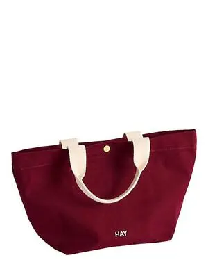 HAY Mini Everyday Cotton Tote Bag Burgundy