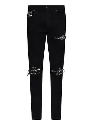 Amiri Leopard Mx1 Jean - Black