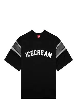 ICECREAM Pass Short-sleeve Knit Crop Fit Shirt - Black
