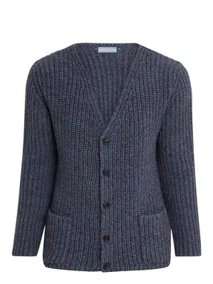 Bergdorf Goodman Cashmere And Wool Melange Knit Cardigan - Multi