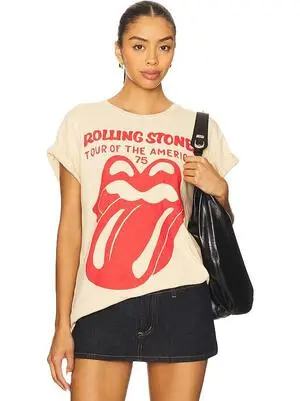 MadeWorn Rolling Stones Tee Tea Stained