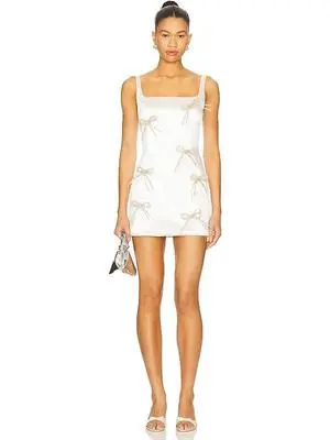 MILKWHITE X Mini Dress With Bows - White