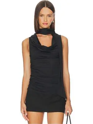Superdown Amaly Drape Top - Black