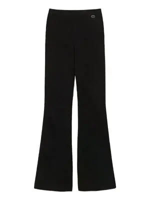 TWINSET Flared Knit Trousers - Black