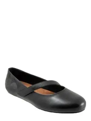 Softwalk Flats With Mary Jane Strap - Black