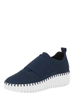 ILSE JACOBSEN Tulip Platform Wedge Flats - Dark Indigo