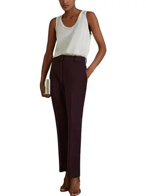 REISS Slim Leg Trousers - Berry