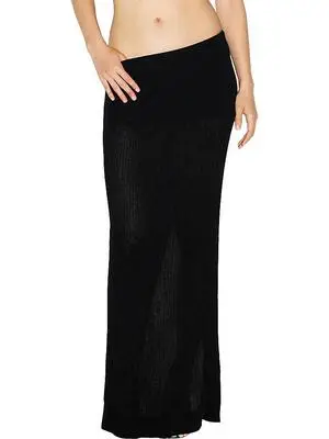 SKIMS Sheer Knit Maxi Skirt Onyx