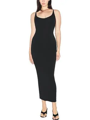 SKIMS Smooth Layers Scoop Neck Dress - Obsidian