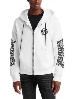 RtA Road To Awe Zip-up Hoodie - White Metal