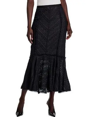 Cinq À Sept Maceio Textured Midi Skirt - Black
