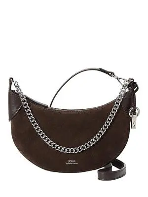 Polo Ralph Lauren Polo Id Suede Mini Chain Bag - Chocolate/tobacco
