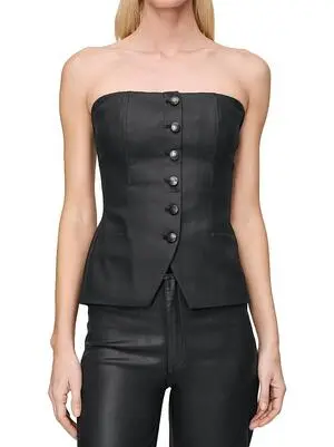 DL1961 Bustier Top - Black Coated