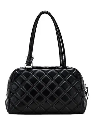 Marc Jacobs Leather Quilted Satchel - Black