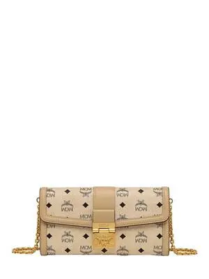 Mcm Tracy Chain Wallet - Beige + Black