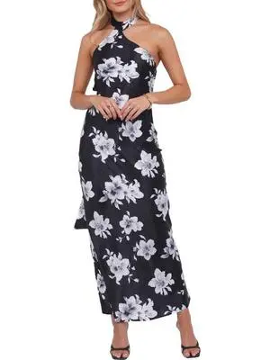 PETAL & PUP Freida Maxi Halter Dress