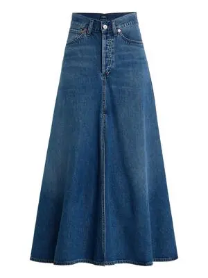 Citizens Of Humanity Denim Maxi Skirt - Medium Wash
