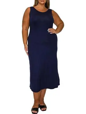 L I V D Mellie Sleeveless Jersey Maxi Dress - Navy