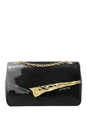 Alexis Bittar Angular Leather Shoulder Bag - Black