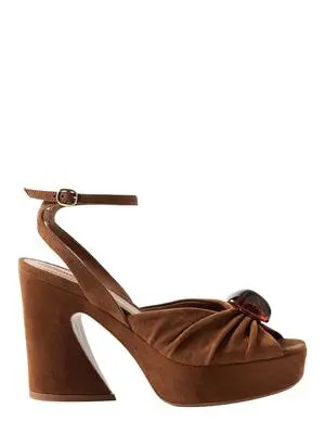 Zimmermann Gleam Embellished Platform Sandals - Brown