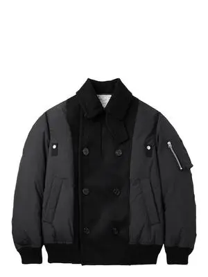 SACAI Double-Breasted Down Bomber Jacket